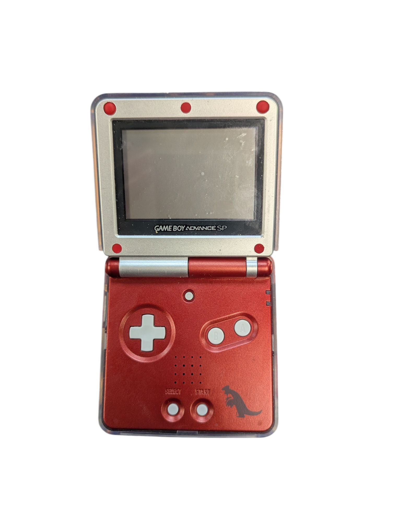 Used Gameboy Advance SP Handheld Console w/Pokemon Groundon Reshell ...